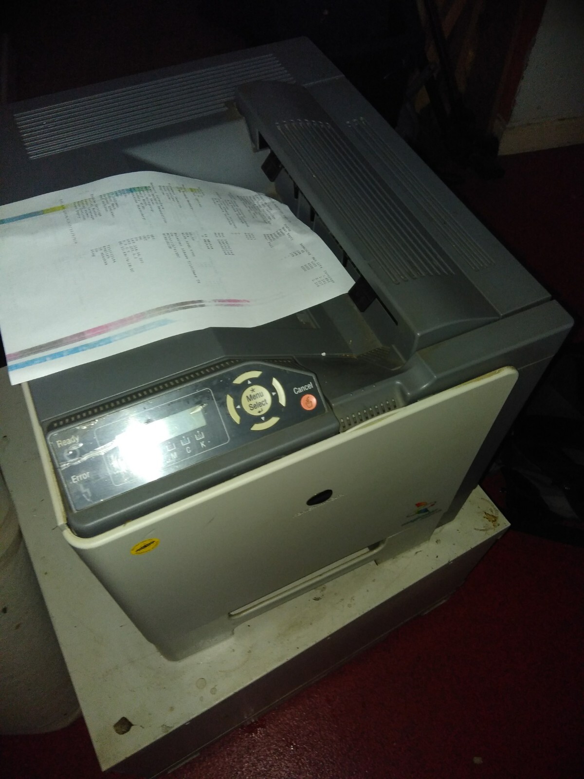 Konica laser printer colour works well needs toner for two pods great ...