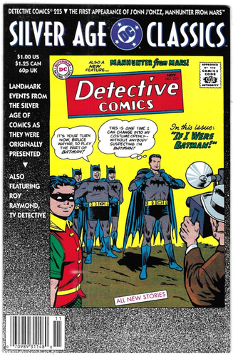 Detective Comics Batman 225 DC Silver Age Classics Reprint 1992 ...