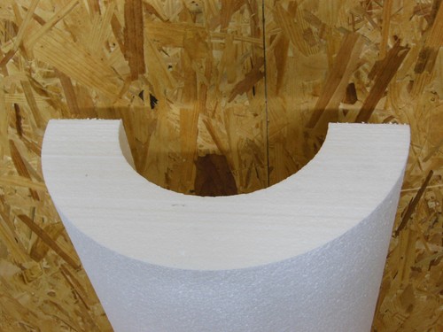 Styroporsäule halbrund innen hohl Ø 30 cm Länge 100 cm | eBay.de