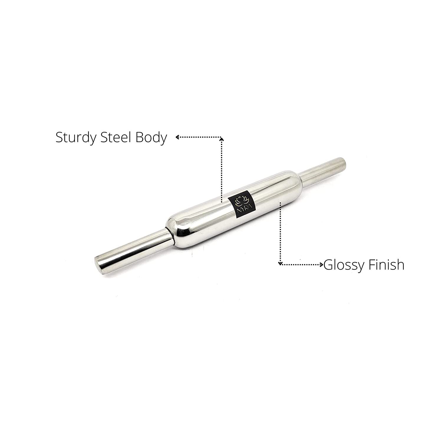 Stainless Steel Chapati/ Roti Roller Pin /Belan Rolling Kitchen Belan ...