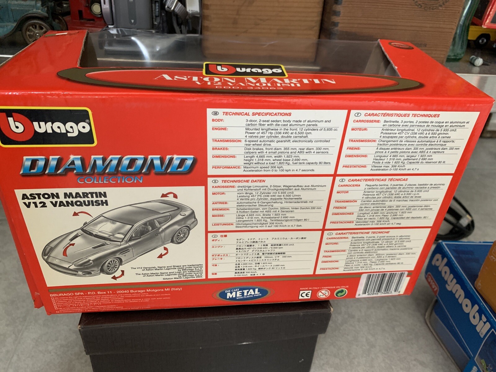 BURAGO ASTON MARTIN V12 VANQUISH NEUF DANS SA BOITE 34063 | eBay