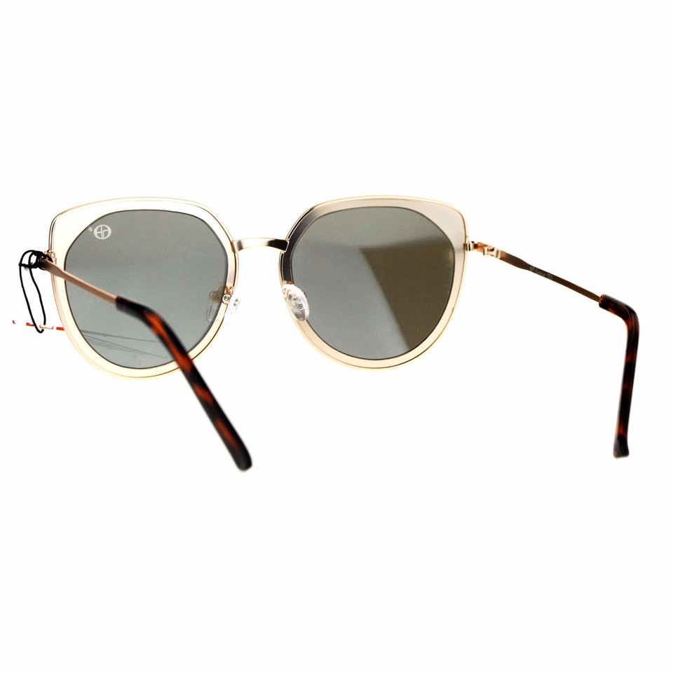 Designer Fashion Sunglasses Womens Metal Retro Half Round Frame UV 400 ...