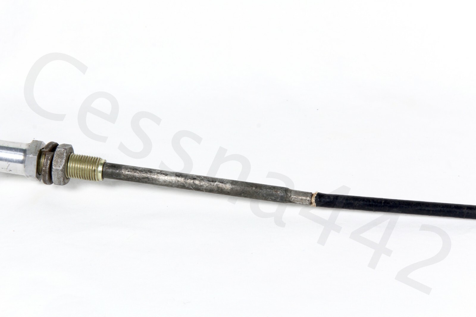 VINTAGE Aircraft Throttle Cable Friction Lock Large Knob White 43" FOR ...