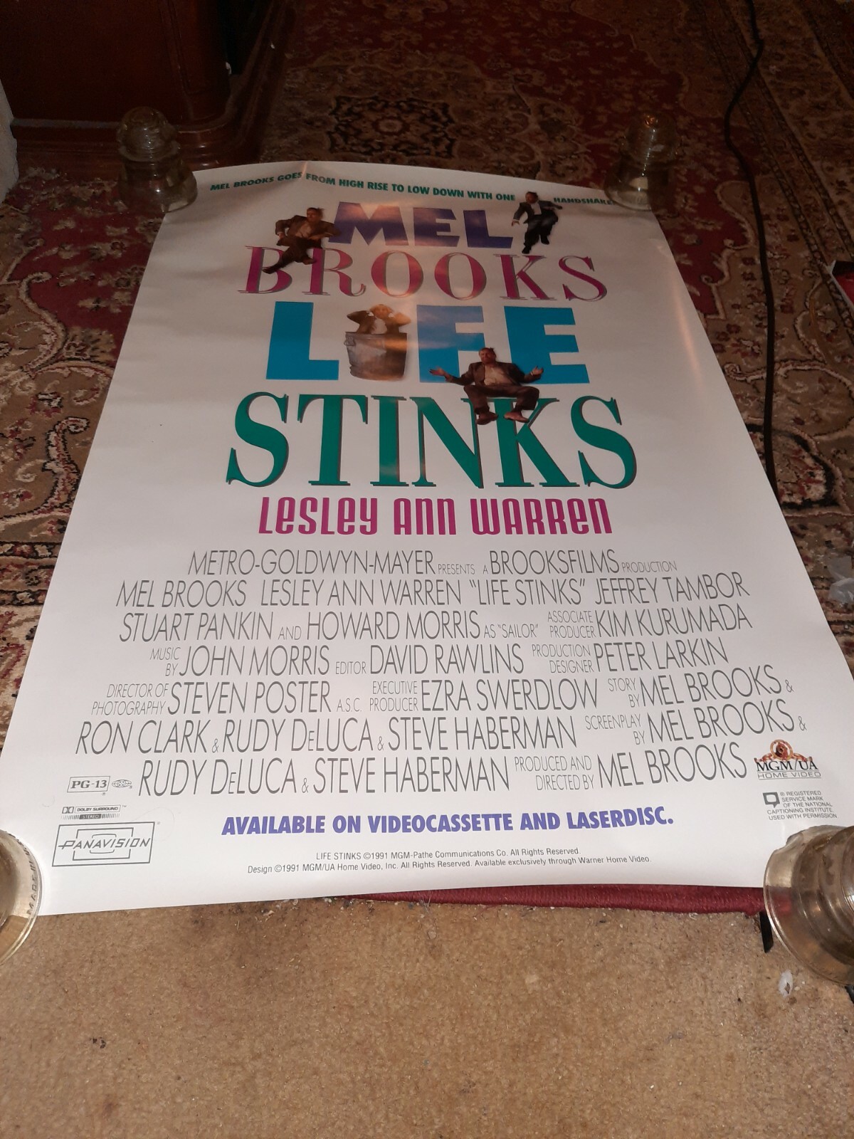 VINTAGE 90s Life Stinks Promo Video Movie Poster Mel Brooks Jeffrey ...