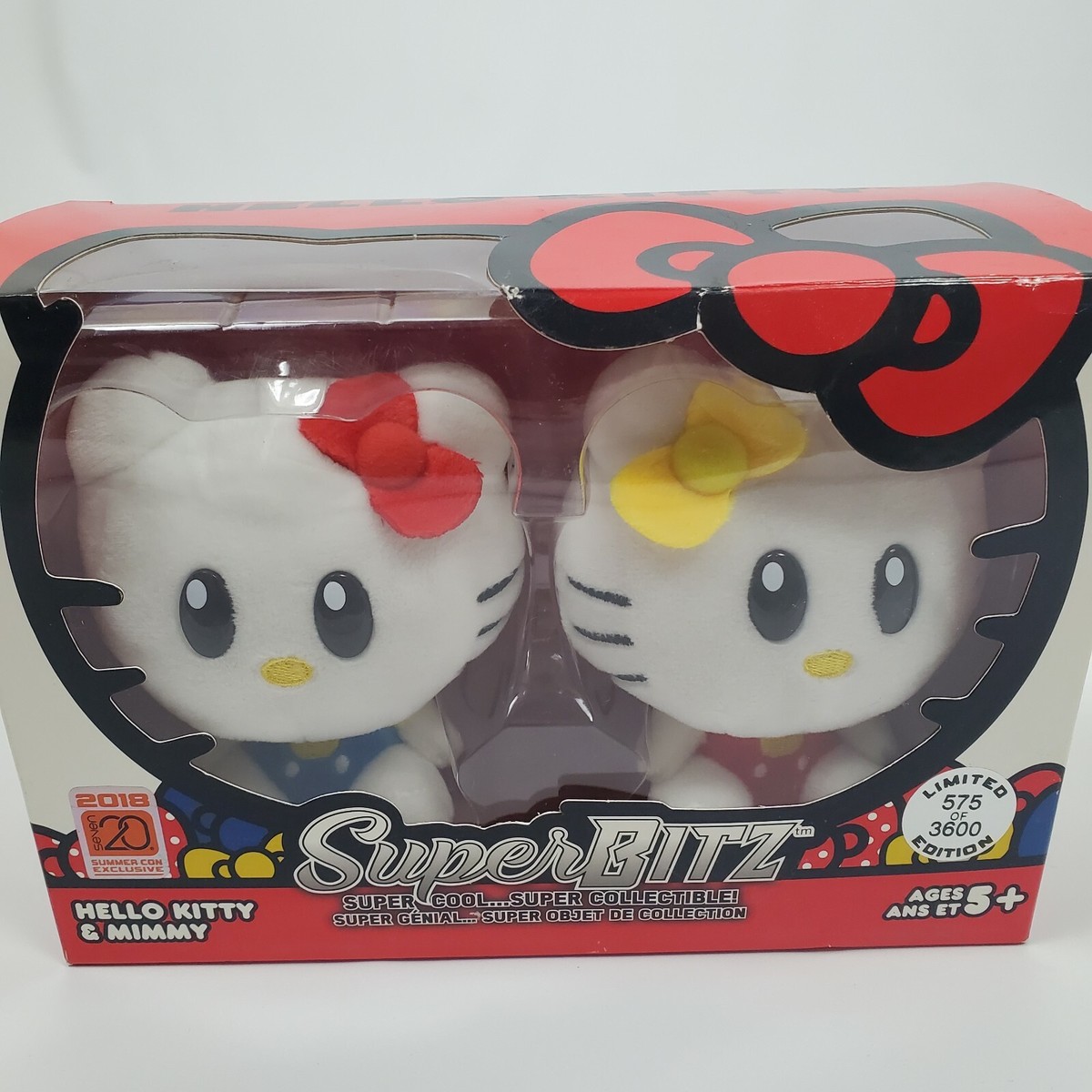 Hello Kitty Sykepleier Plysj Hello Kitty & Mimmy SuperBitz 4" Plush