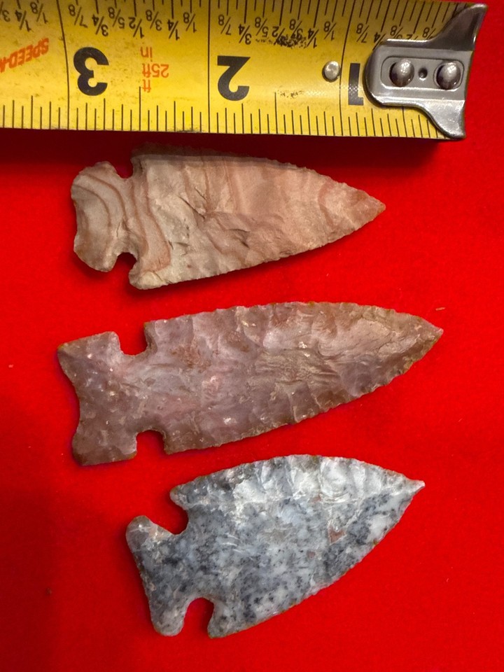 lot of 3 gem grade points arrowhead artifact archaic woodland paleo | eBay