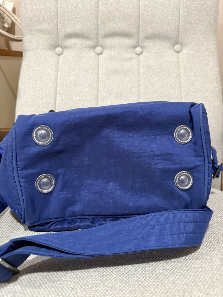 Lug Via 3-Way Convertible Backpack Tote Blue Polka Dot Insulated Pocket ...