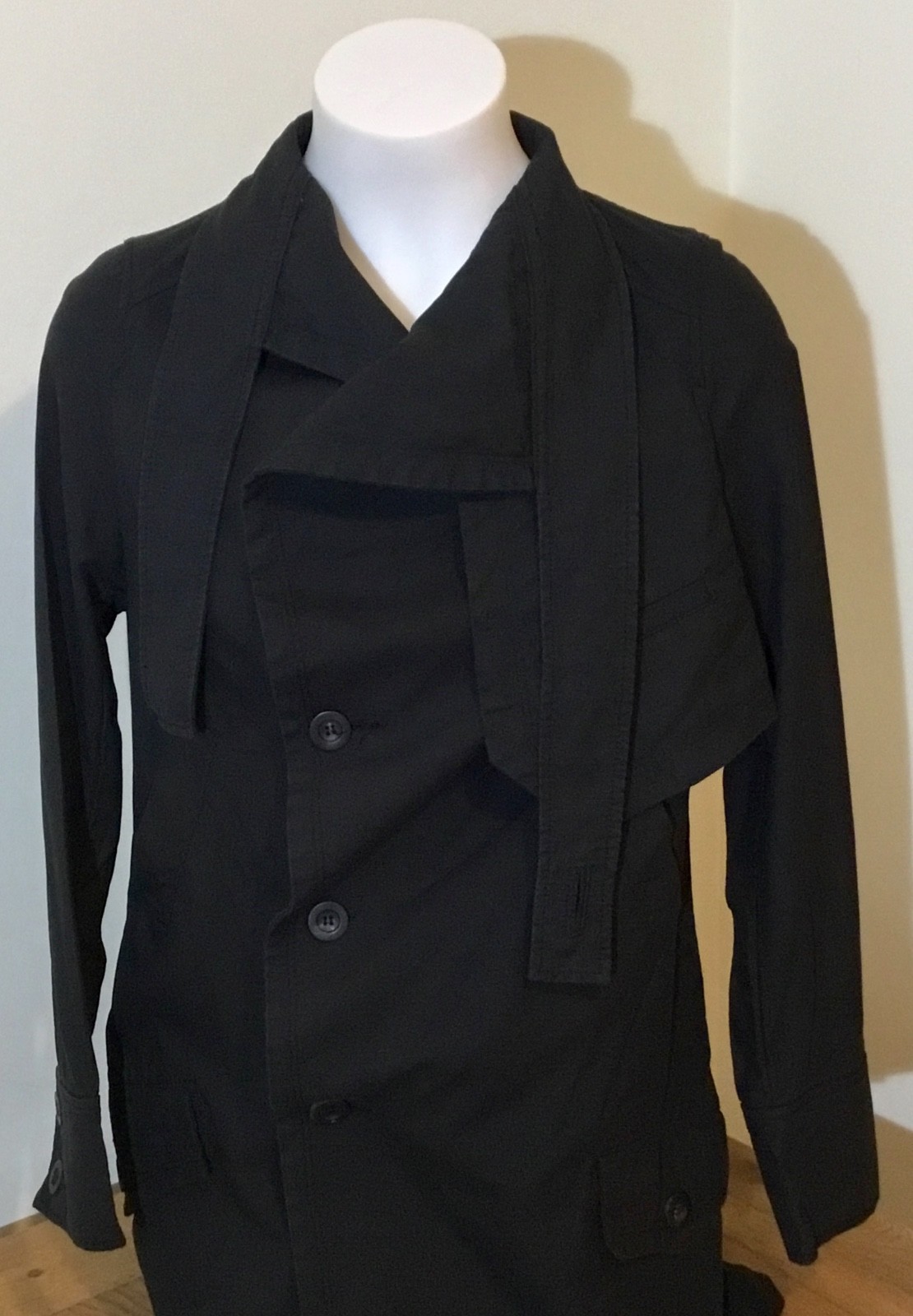 * CODES COMBINE * Contemporary Style Cotton Blend Jacket Coat Black ...