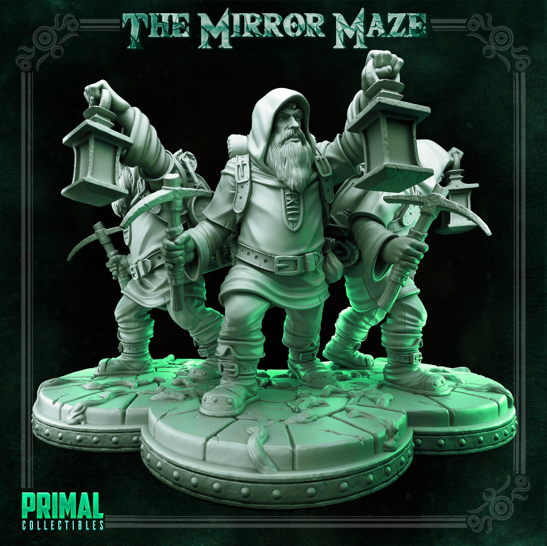 DnD Elves Mirror Maze Pack Mini 32mm Scale TTRPG | eBay UK