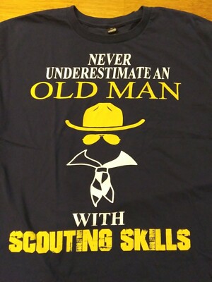 New w/o tag Never Underestimate An Old Man Scouting Skills Men's T ...