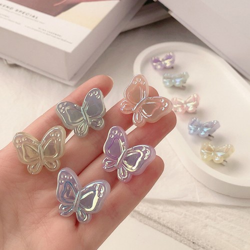 2PCS/Bag Cute Colorful Butterfly Hair Clip Fairy Bangs Hairpin Hair ...