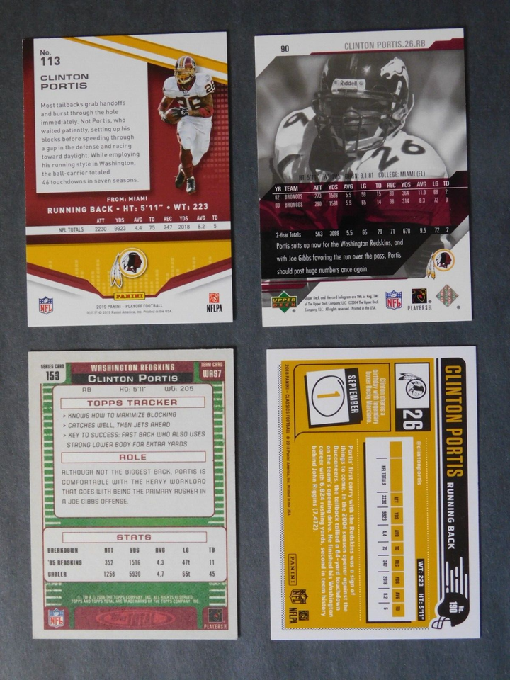 Clinton Portis 4 Card Lot | eBay