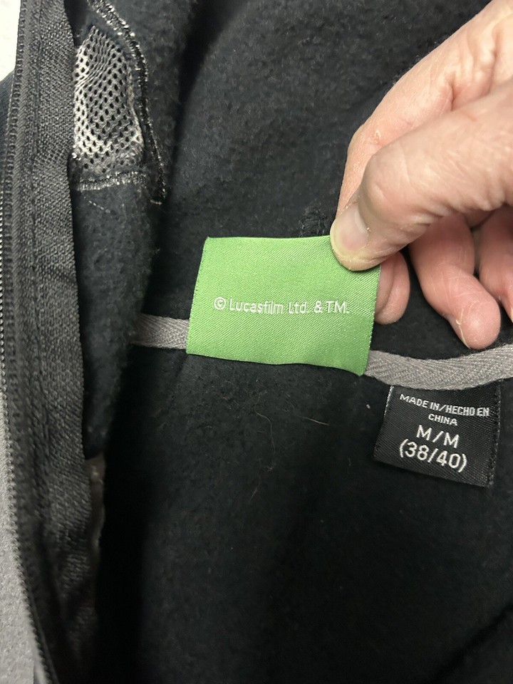 Star Wars Darth Vader Men's Medium Hoodie Sweatshirt Hood Mask Zip Up ...