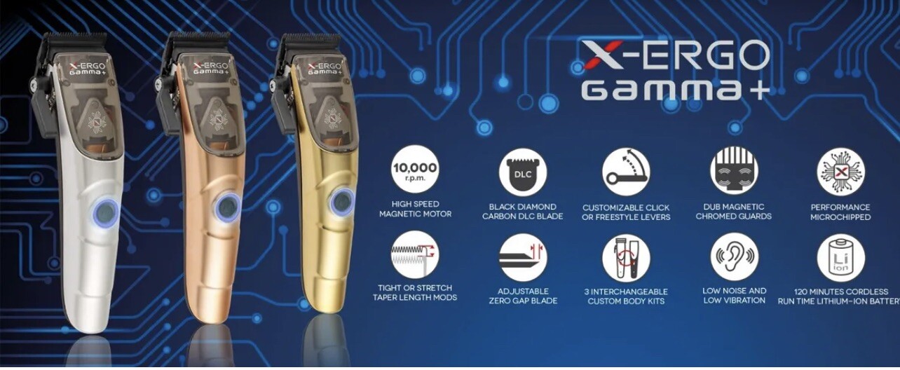 Gamma + X-ERGO Clipper BARBER SALON AU STOCK FREE POSTAGE Cordless ...