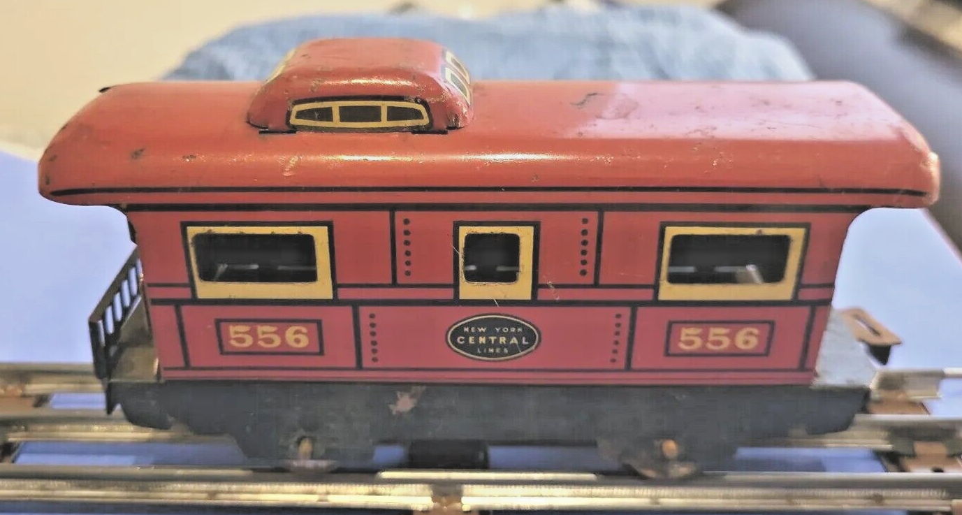 Vintage Marx Train Car 556 Red New York Central Caboose O Gauge | eBay