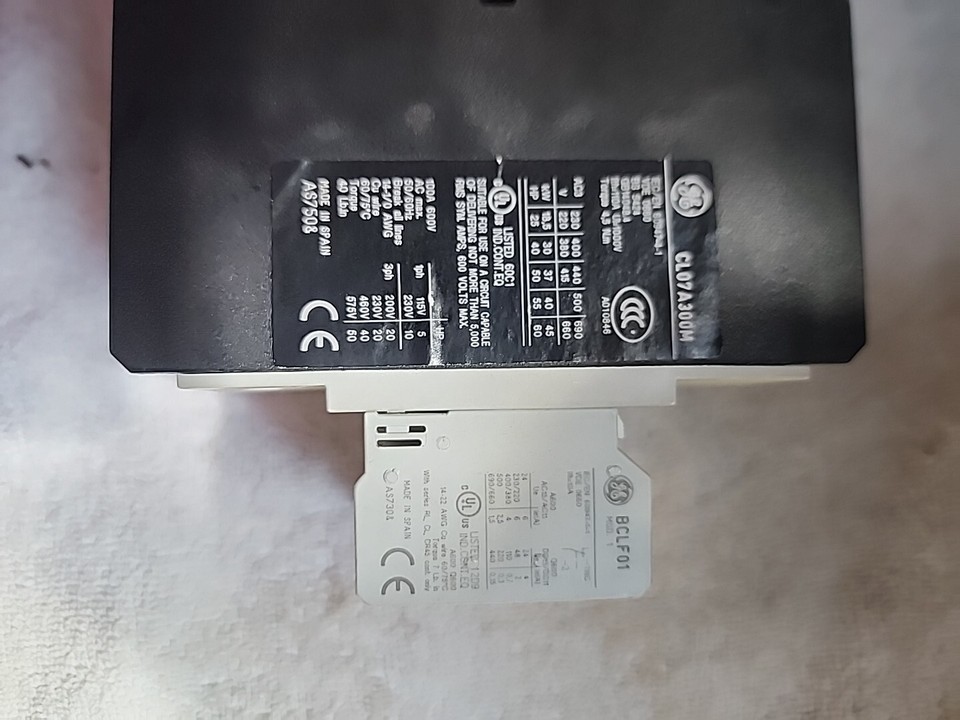 GE CL07A300M Contactor 100 Amp 600 volt | eBay