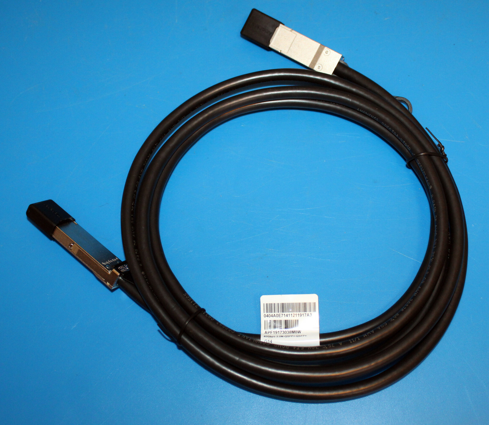 LOT 3 HPE FlexNetwork X240 40G QSFP+ QSFP+ 3m Direct Attach Copper ...