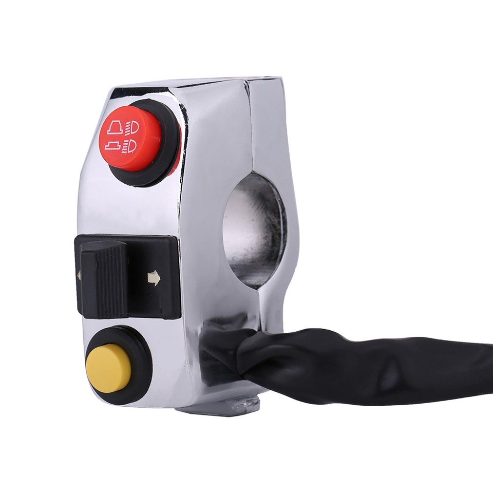7/8 Motorcycle Handlebar Mount Switches With Horn Turn Signal High Low ...