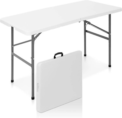 4 Foot Folding Table White | eBay
