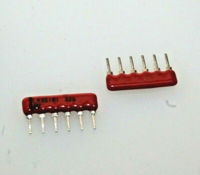 BI TECHNOLOGIES L063S101 100-Ohm 2% 6-Pin SIP Isolated Resistor Network ...