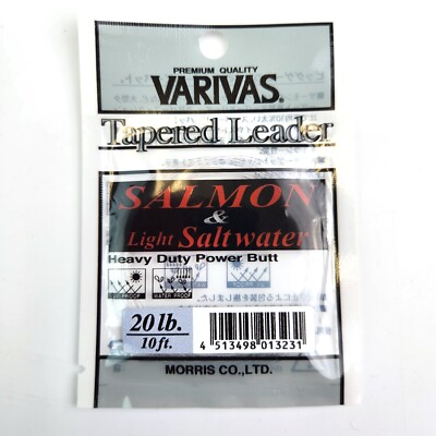 Varivas Salmon & Light Saltwater Nylon Fly Leader - 10ft 20lb | eBay