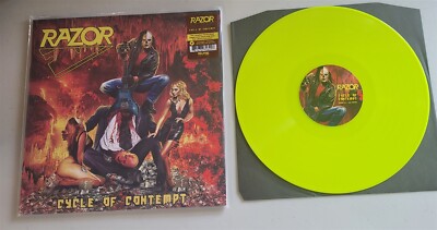 Razor Cycle of Contempt Neon Yellow LP Vinyl Record new | eBay