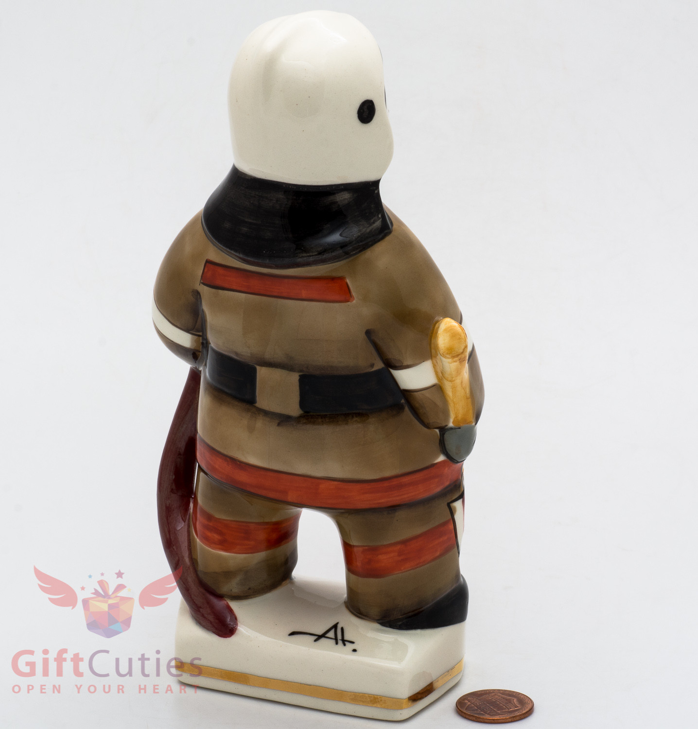 Porcelain Figurine of the Firefighter Fireman Man | eBay