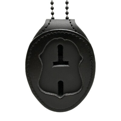 Perfect Fit FBI Belt Clip Badge Holder Neck Black Chain Leather Federal ...