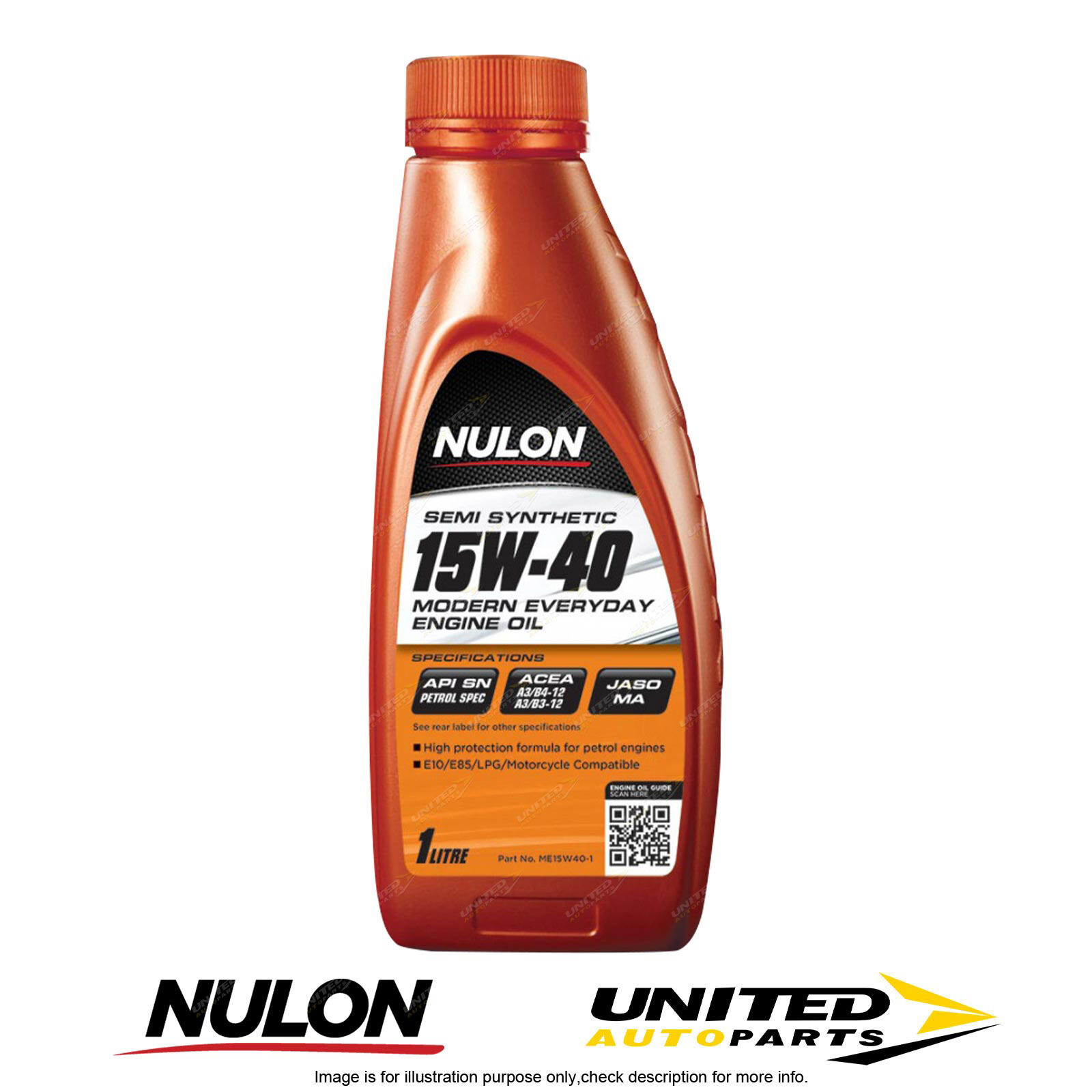 NULON Semi Synthetic 15W-40 Engine Oil 1L for RENAULT R8 R8-1100 1.1L ...