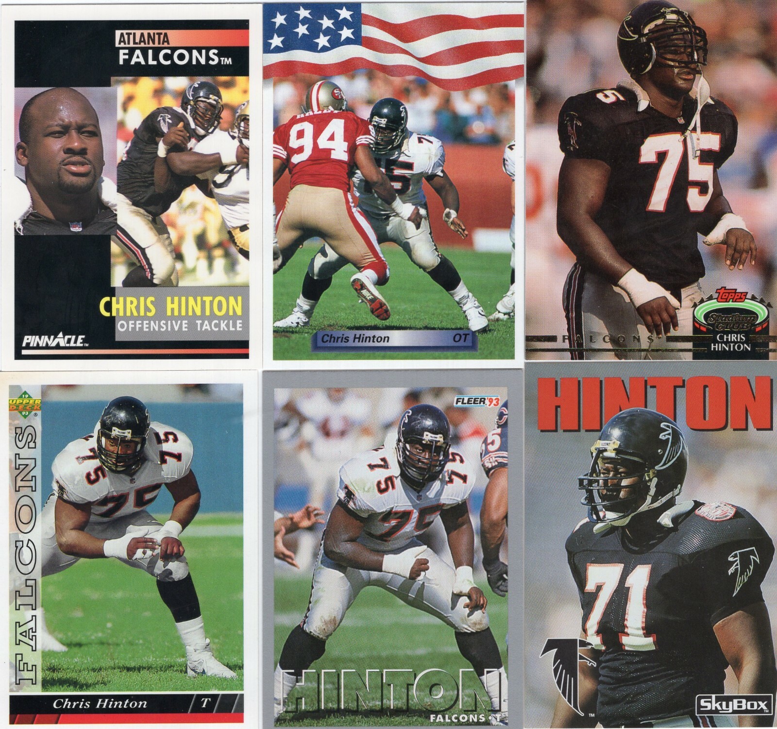 CHRIS HINTON Lot of 24+ Different Premium NFL Football Cards Atlanta ...