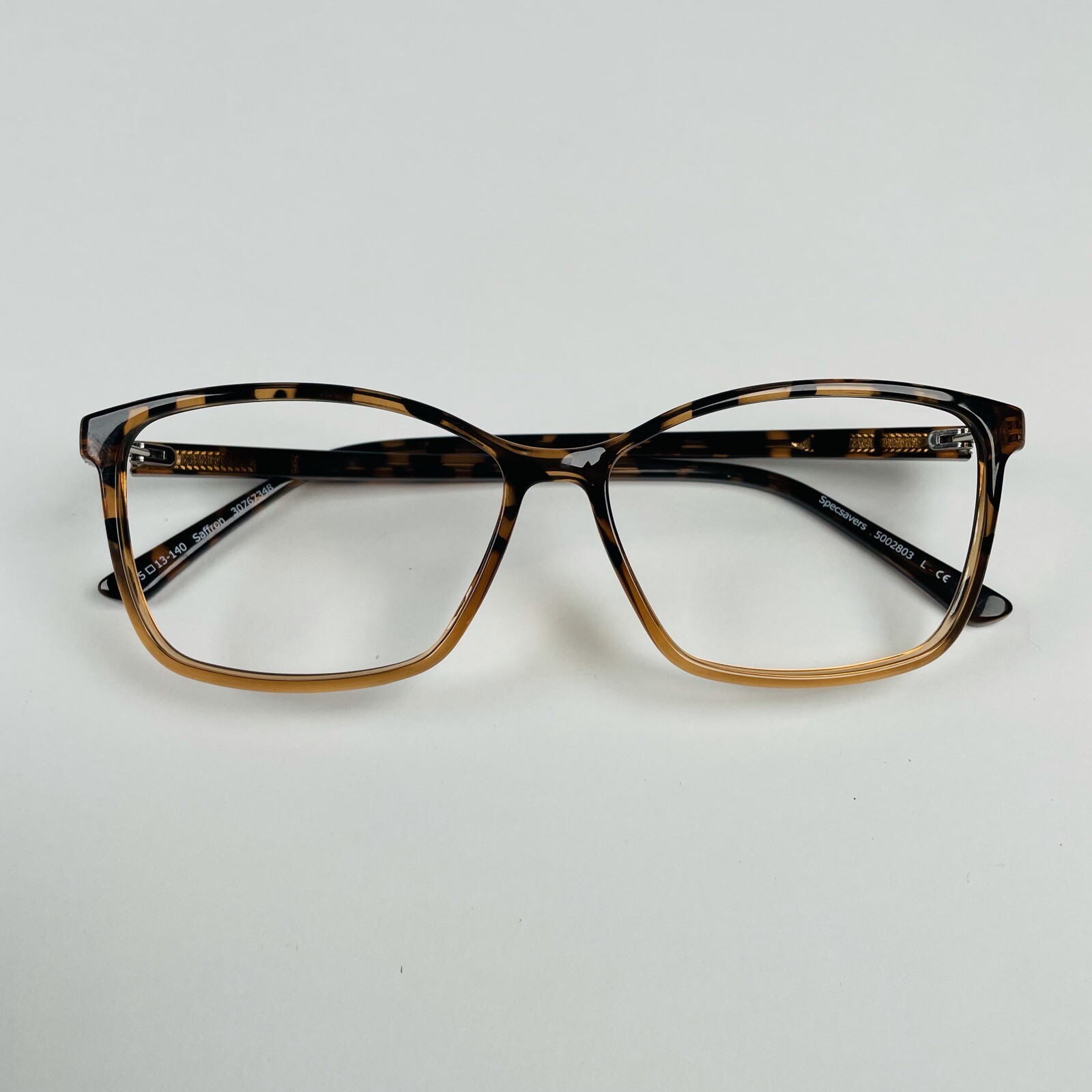 SPECSAVERS eyeglasses TORTOISE OMBRÉ SQUARE glasses frame MOD: SAFFRON ...