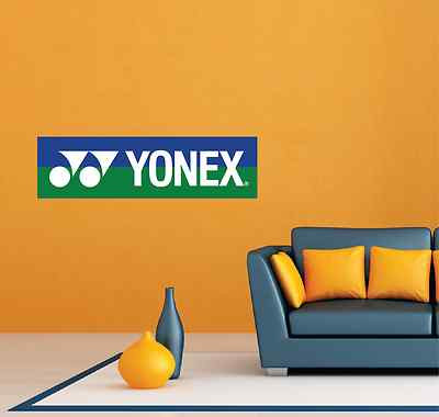 2 Yonex Tennis Racquet Room Wall Garage Decor Sticker Decal 25"X7.5" | eBay