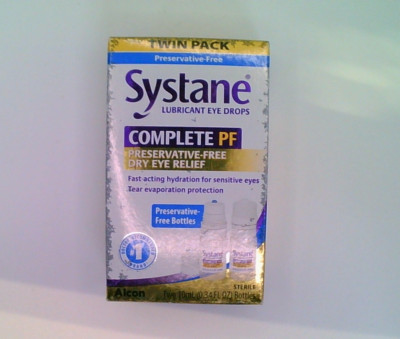Systane Complete PF Dry Eye Relief TWO 10ML BOTTLES, NEW DMGD BOX 11/26 ...