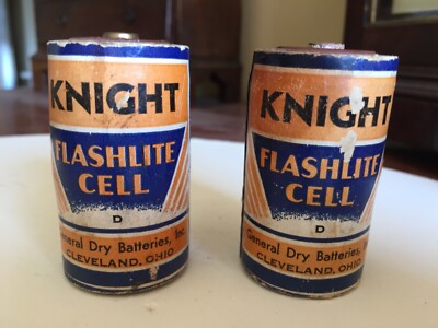 vintage knight flashlight batteries D cell cleveland ohio prewar art ...