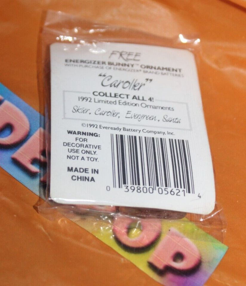 Energizer Batteries Mascot Bunny Rabbit Acrylic Limited Ed Ornament ...