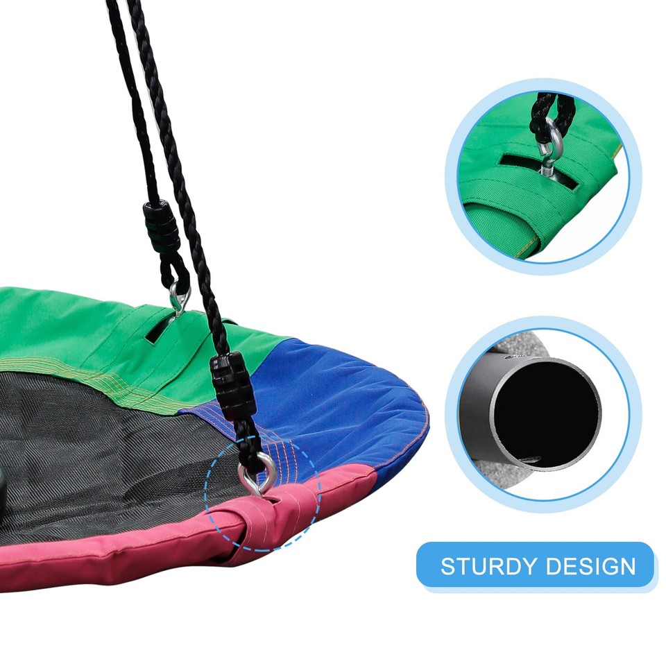 40 Inch Tree Swing Saucer Swing,700Lb Weight Capacity, 900D Oxford ...