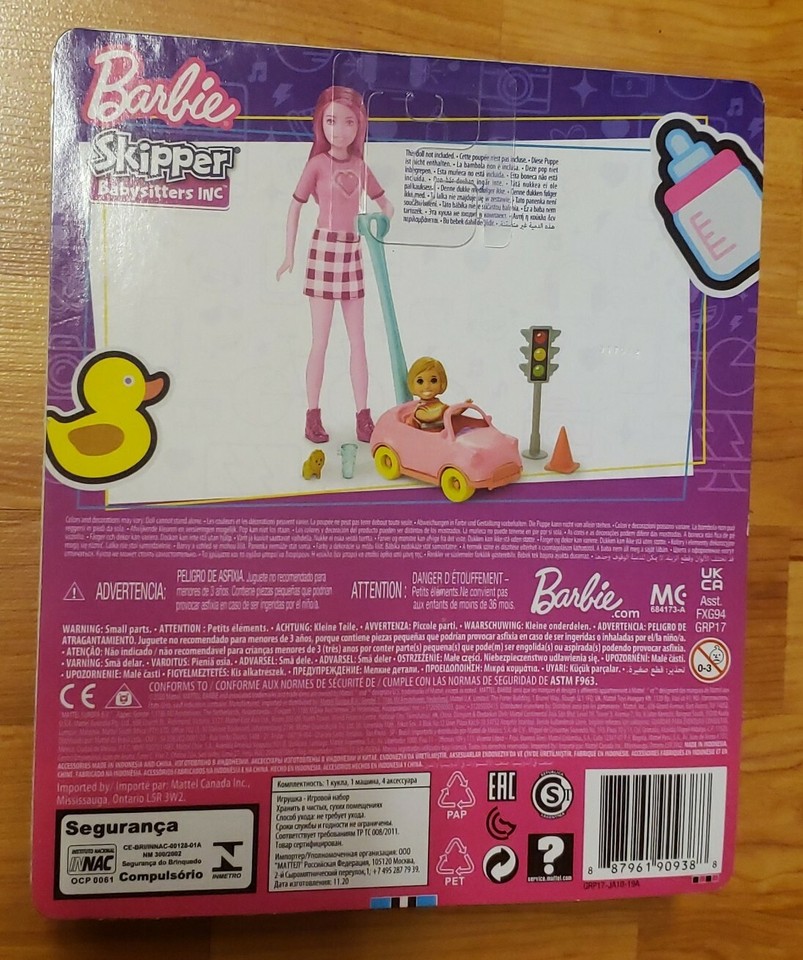 BARBIE SKIPPER BABYSITTERS INC TODDLER GIRL PUSH CAR STOP SIGN MATTEL # ...