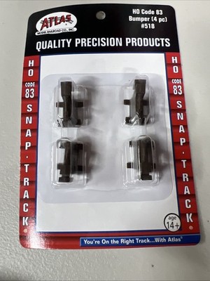 Atlas Code 83 Bumper (4) - HO Scale Nickel Silver Model Train Track ...