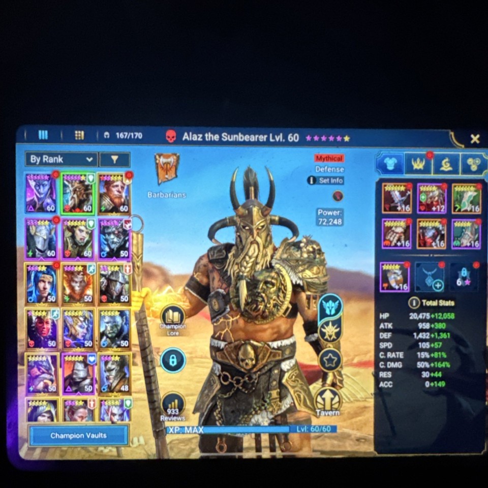 raid shadow legends account w/high-level champions & resources android ...