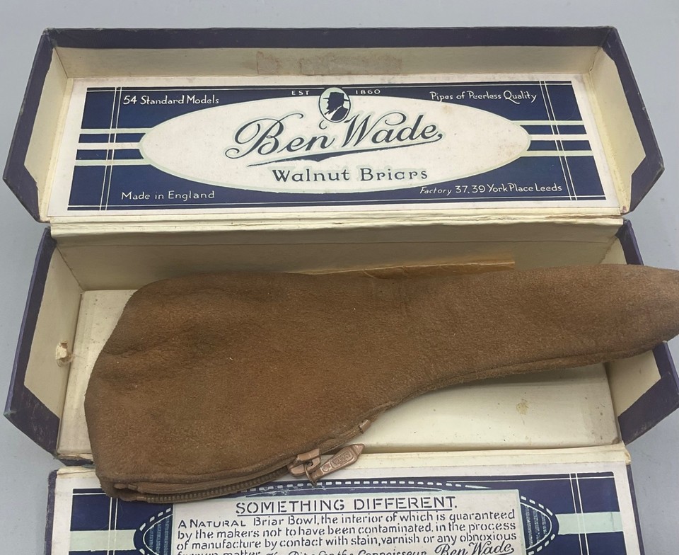 VINTAGE HAND CARVED BEN WADE MADE IN LEED’S ENGLAND PIPE POLISHED BRIAR ...
