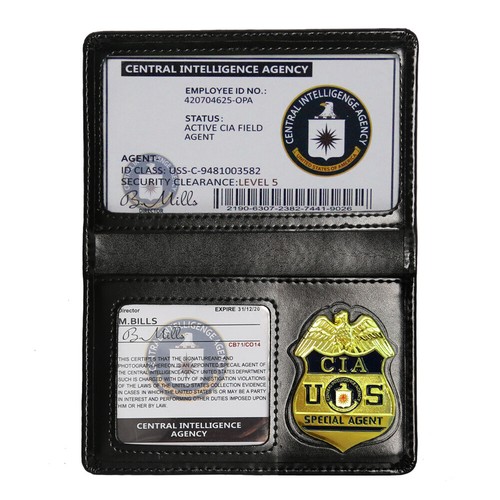 Supernatural Dean CIA Badge Card Holder C.I.A Wallet ID Card Prop Fun ...