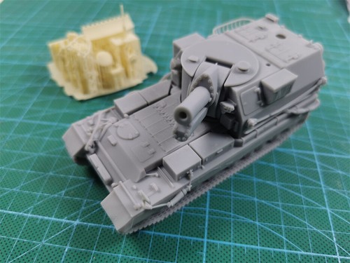 3d Printed 1/35/72 Italian F-series "Little Bart" Conqueror GC SPG Kit ...