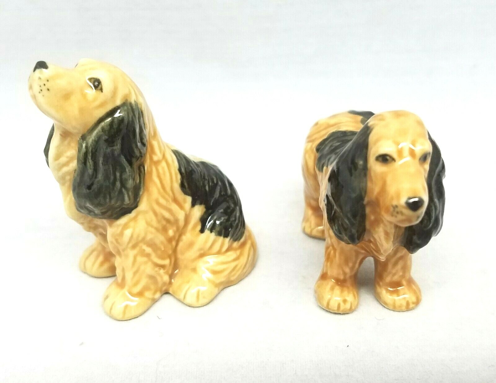 Cocker Spaniel Dog Figurine Miniature Ceramic Animal Hand Painted ...