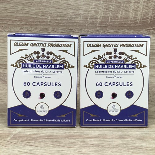 LAB Lefèvre Huile de Haarlem Lot 2 X 60 capsules voies respiratoires ...