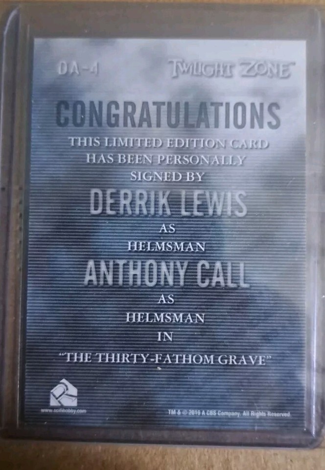 2020 Twilight Zone Dual Autograph DA-4 Derrik Lewis & Anthony Call | eBay
