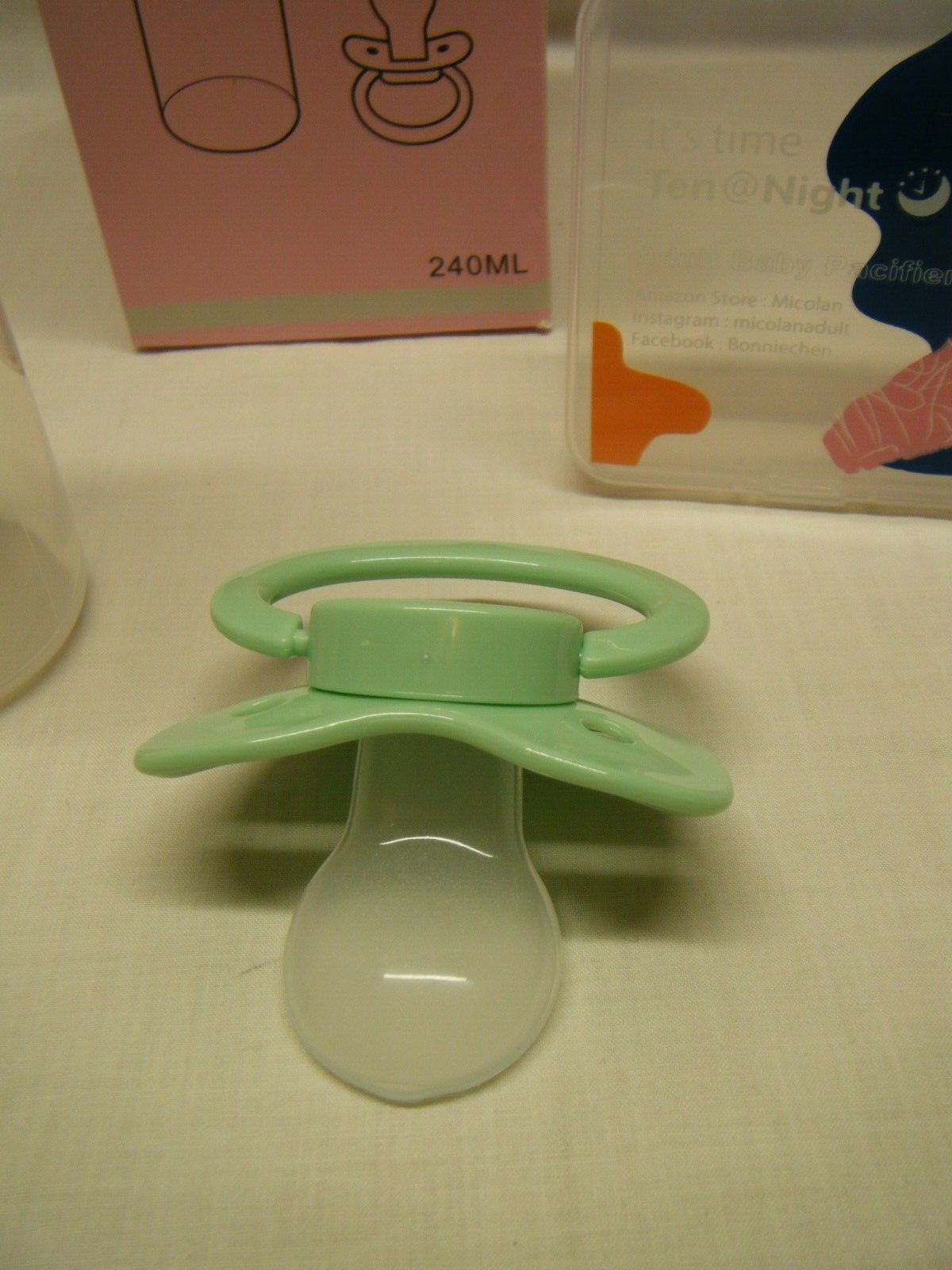 TEN@NIGHT ADULT SIZED PACIFIER AND ADULT SIZED BABY BOTTLE SET ...