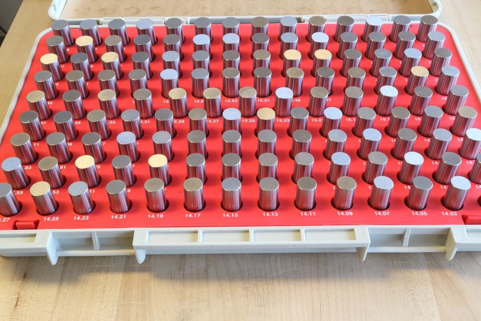New 125 Piece Vermont Pin Gage Gauge Set 14.01-16.49mm Plus Class ZZ ...
