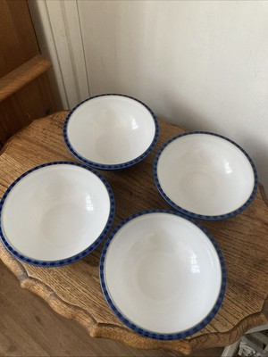 Vintage Denby Reflex Blue Cereal/ Fruit Bowls x 4- 7” Across | eBay UK