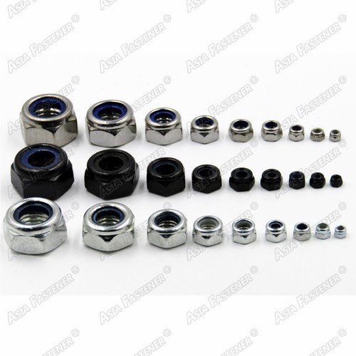 Locknut Hex nut Hexagon Locknuts with Nylon Insert Stainless Steel ...