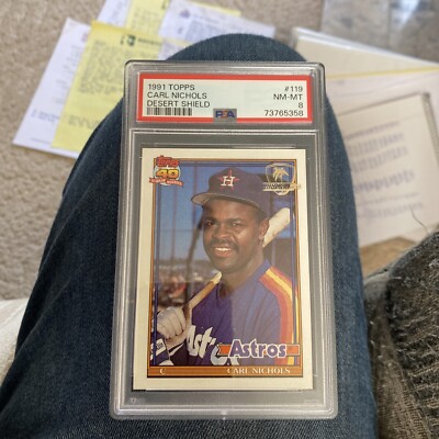 1991 Topps Desert Shield #119 CARL NICHOLS PSA 8 ASTROS | eBay